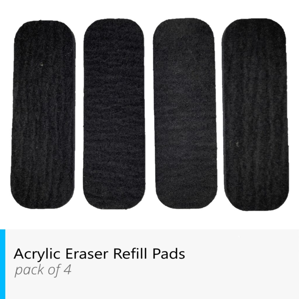 Acrylic Eraser Refill Pads | Simply Glass Wipeboard